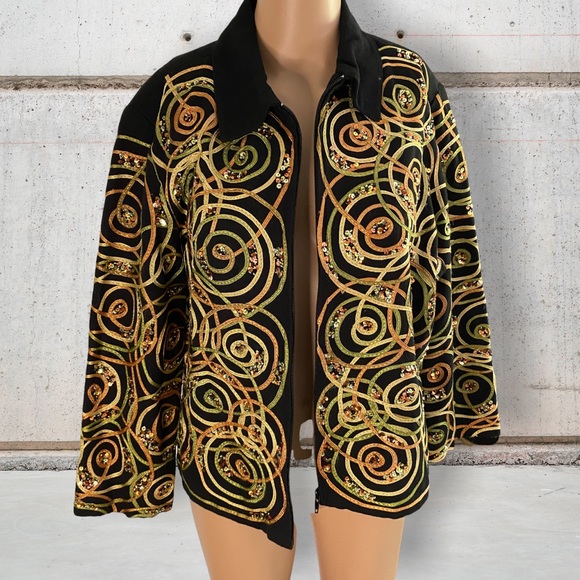 Anage | Jackets & Coats | Vintage Sequin Beaded Crop Jacket | Poshmark
